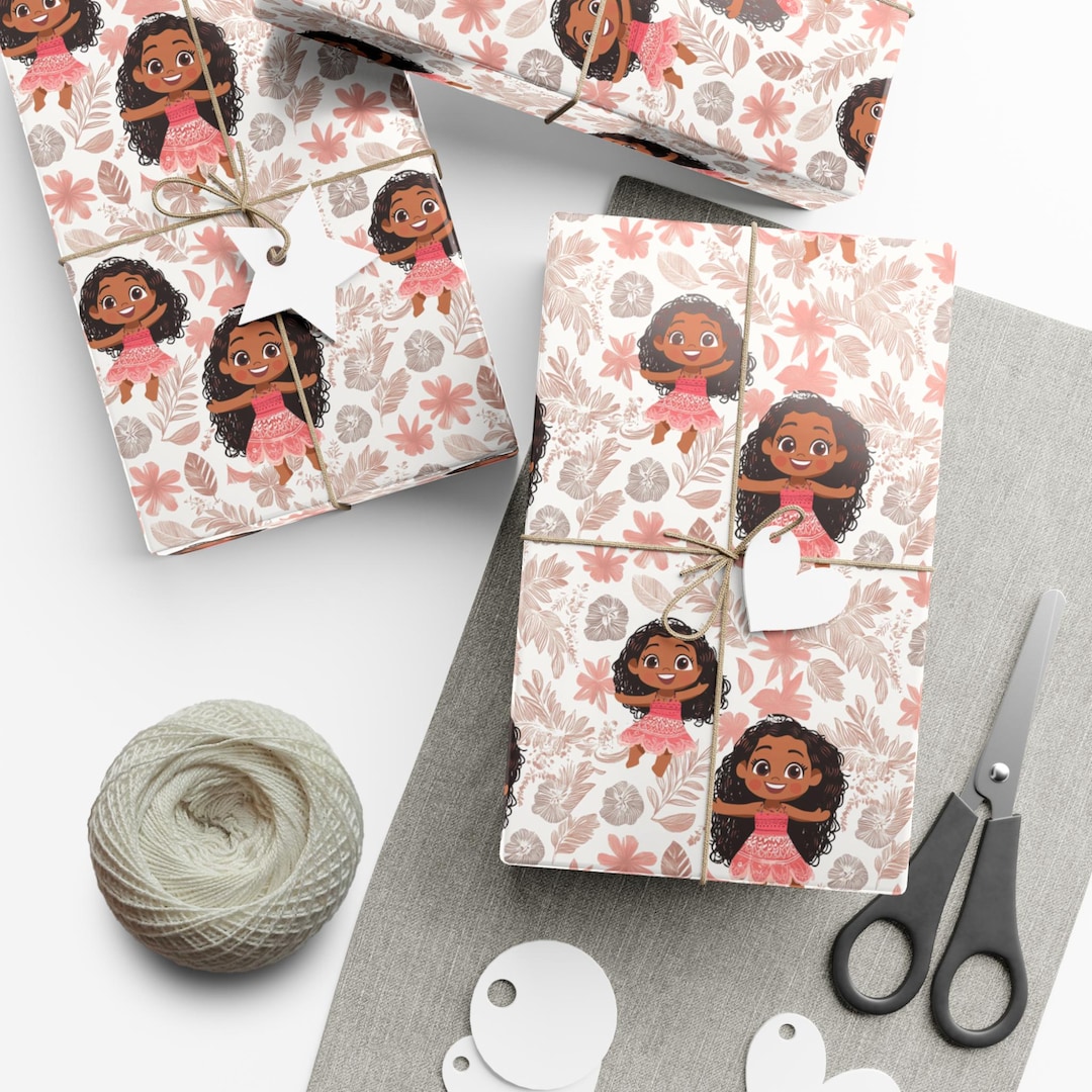 Moana Inspired Gift Wrap Papers for Any Occasion, Eco-friendly Wrapping ...