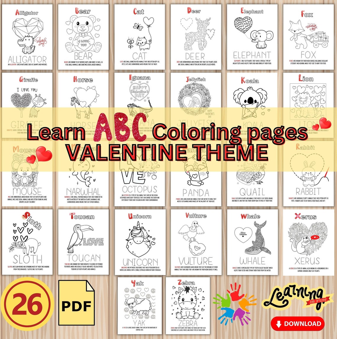 Valentines Alphabet Coloring Pages,printable Tracing Coloring Pages ...