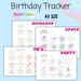 Classroom Birthday Tracker, Birthday Tracker Printable Template ...