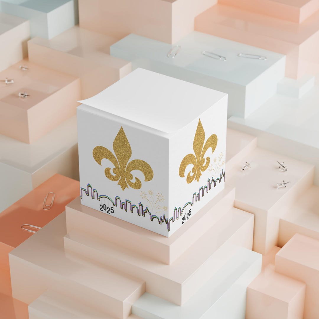 2025 Nola Note Cube Festive Memo Pad, Office Supplies, Gift Idea ...