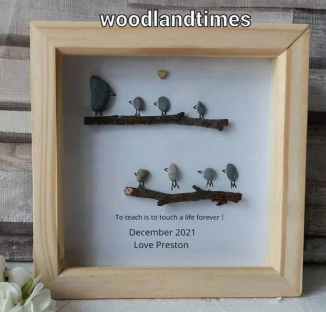 Teacher Gift, Personalised, Pebble Art, to Teach is to Touch a Life ...