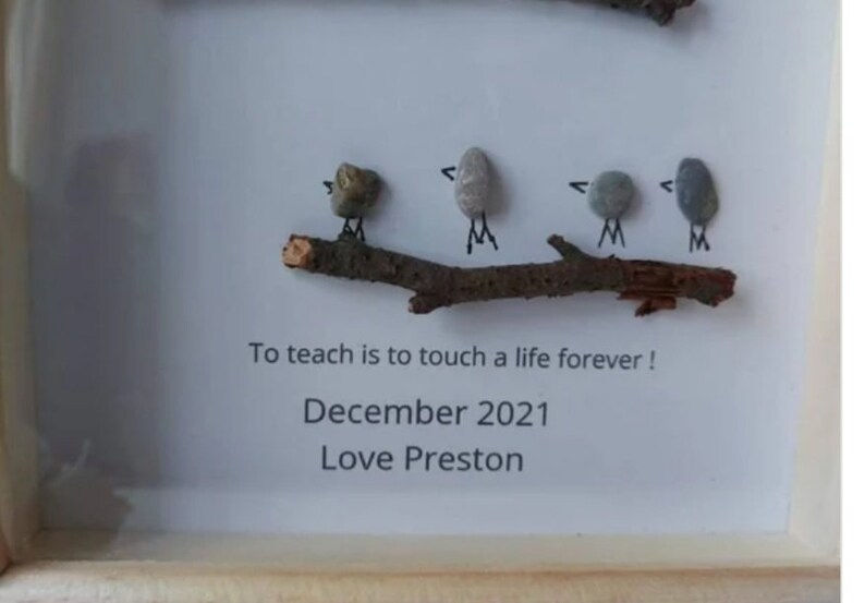 Teacher Gift, Personalised, Pebble Art, to Teach is to Touch a Life ...
