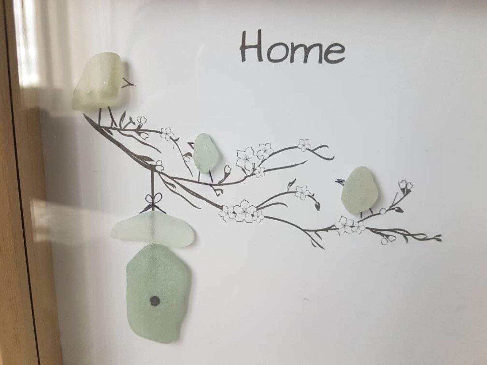 Sea Glass Pebble Art Home Simple Pebble Art Glass Box | Etsy