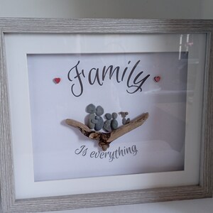 Family is Everything Pebble Art Frame, Woodlandtimes - Etsy