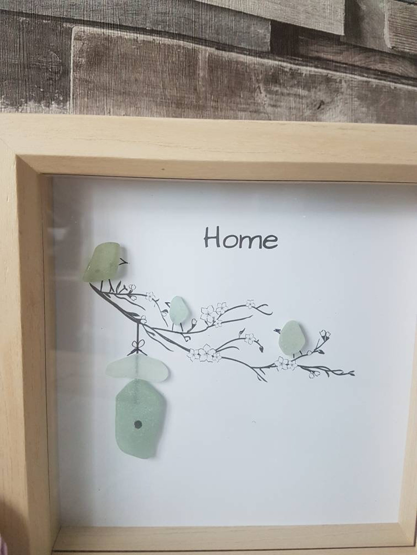 Sea Glass Pebble Art Home Simple Pebble Art Glass Box | Etsy