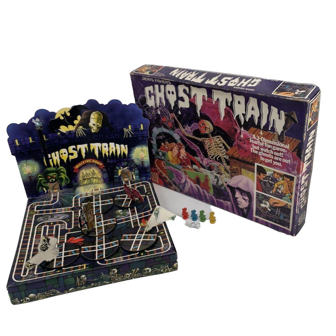 Vintage Denys Fisher Ghost Train 3D Board Game 1974 Complete England ...