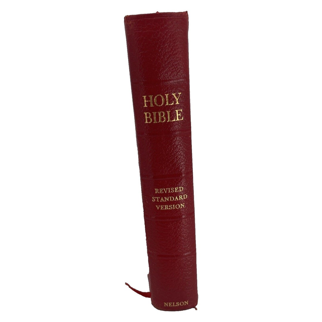 VTG Red Holy Bible Revised Standard Version Leather Thomas Nelson 1953 ...