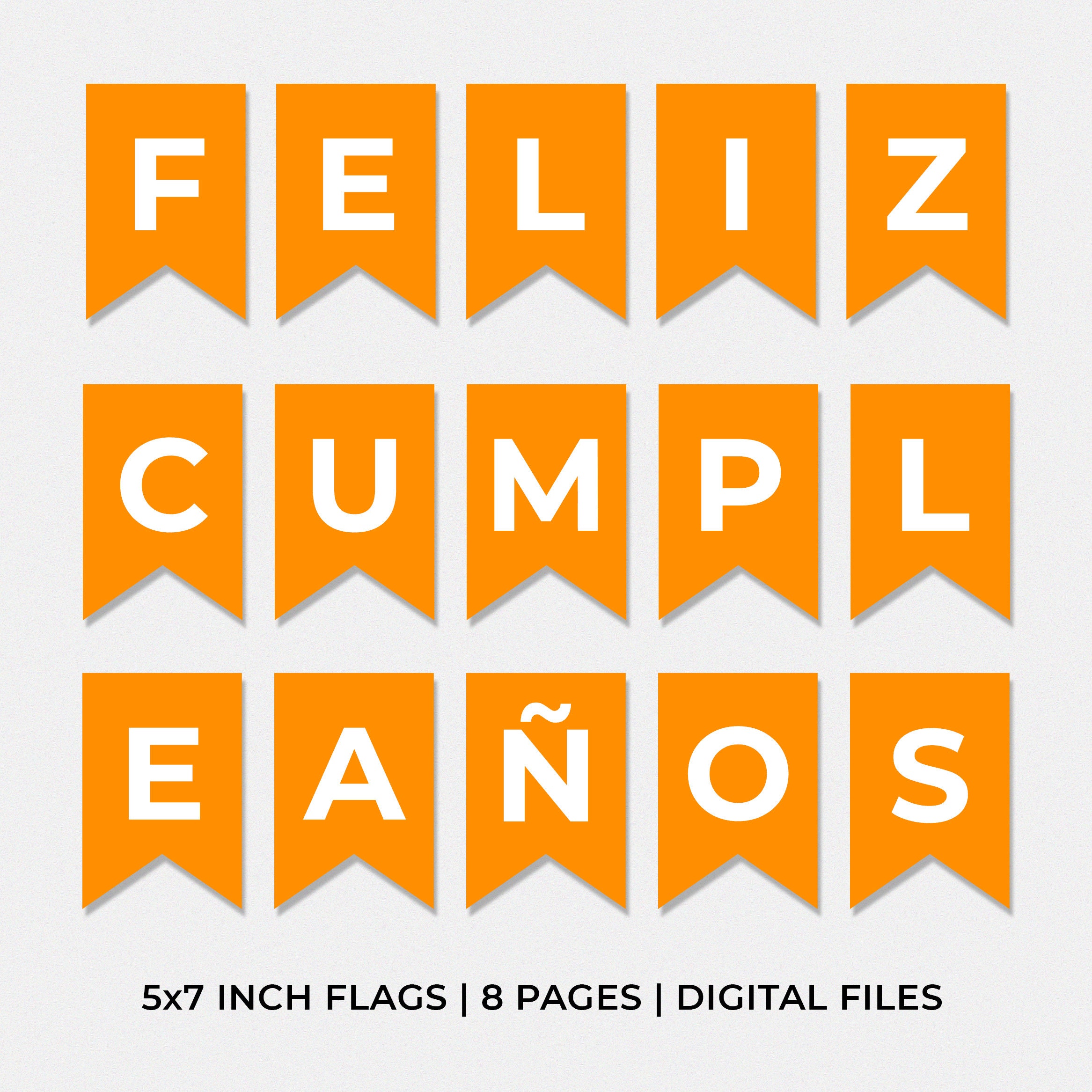Feliz Cumpleanos Banner, Printable Banner, Party, Favors, Digital ...