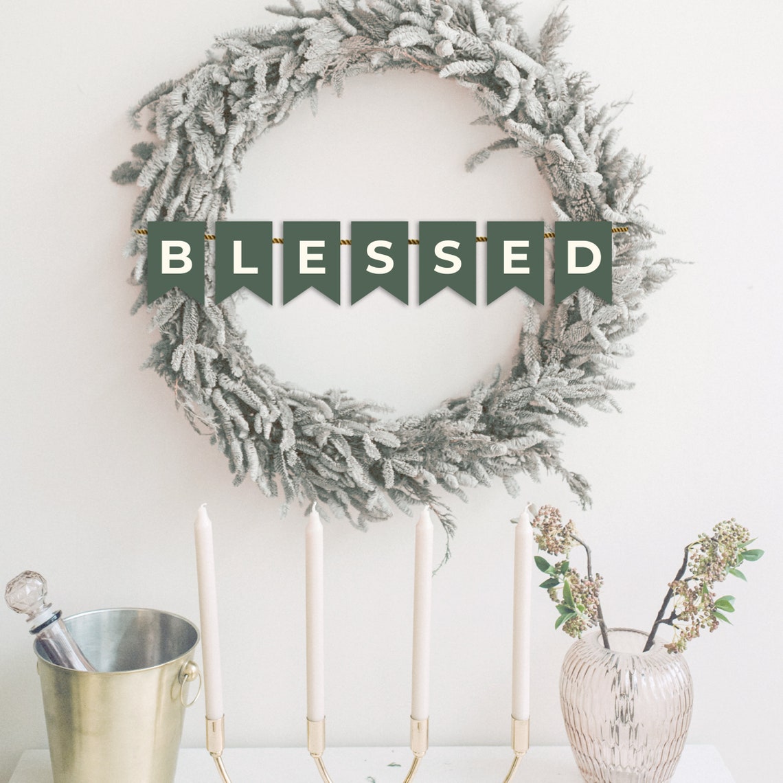 Blessed Banner, Printable Banner, Party, Favors, Digital Banner ...