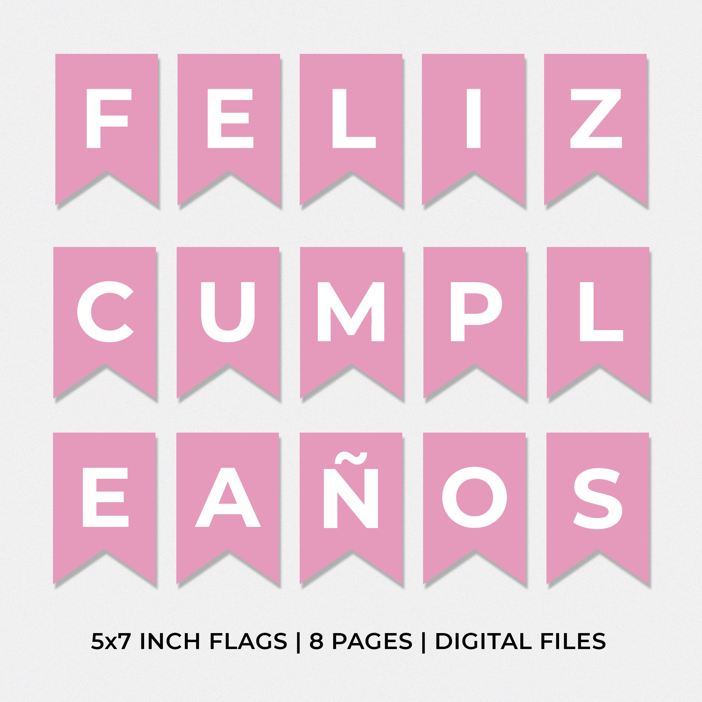 Feliz Cumpleanos Banner, Printable Banner, Party, Favors, Digital ...