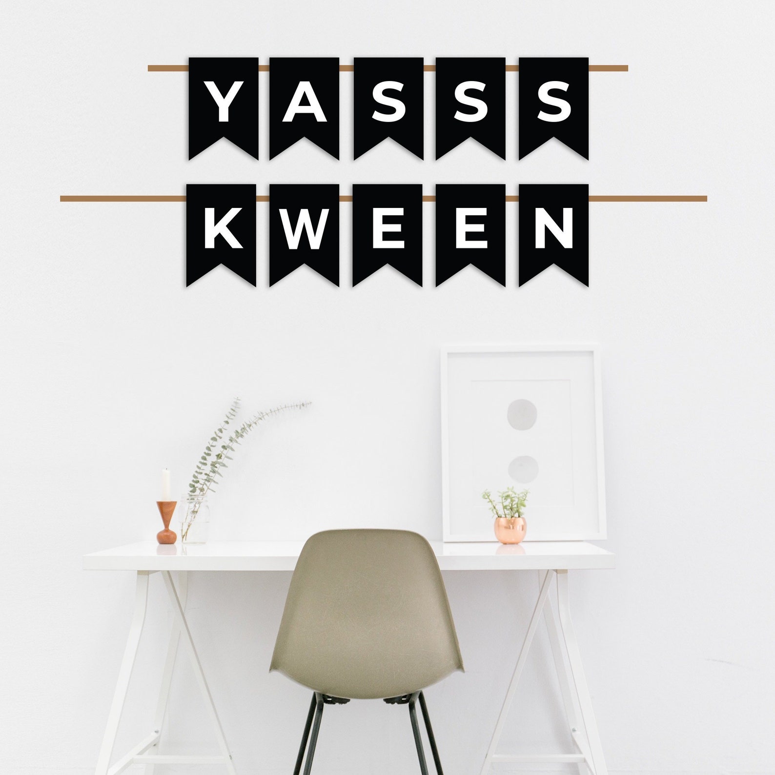 Yasss Kween Banner Printable Banner Party Favors Digital Etsy