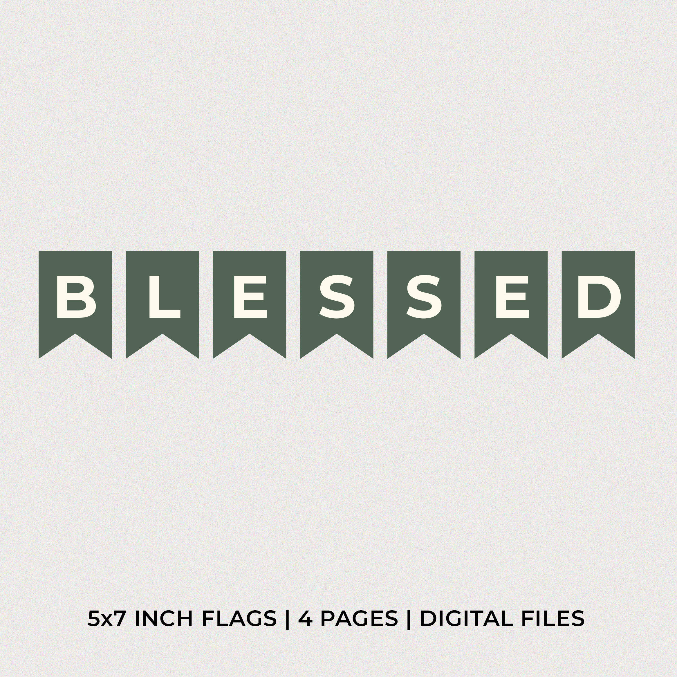 Blessed Banner, Printable Banner, Party, Favors, Digital Banner ...