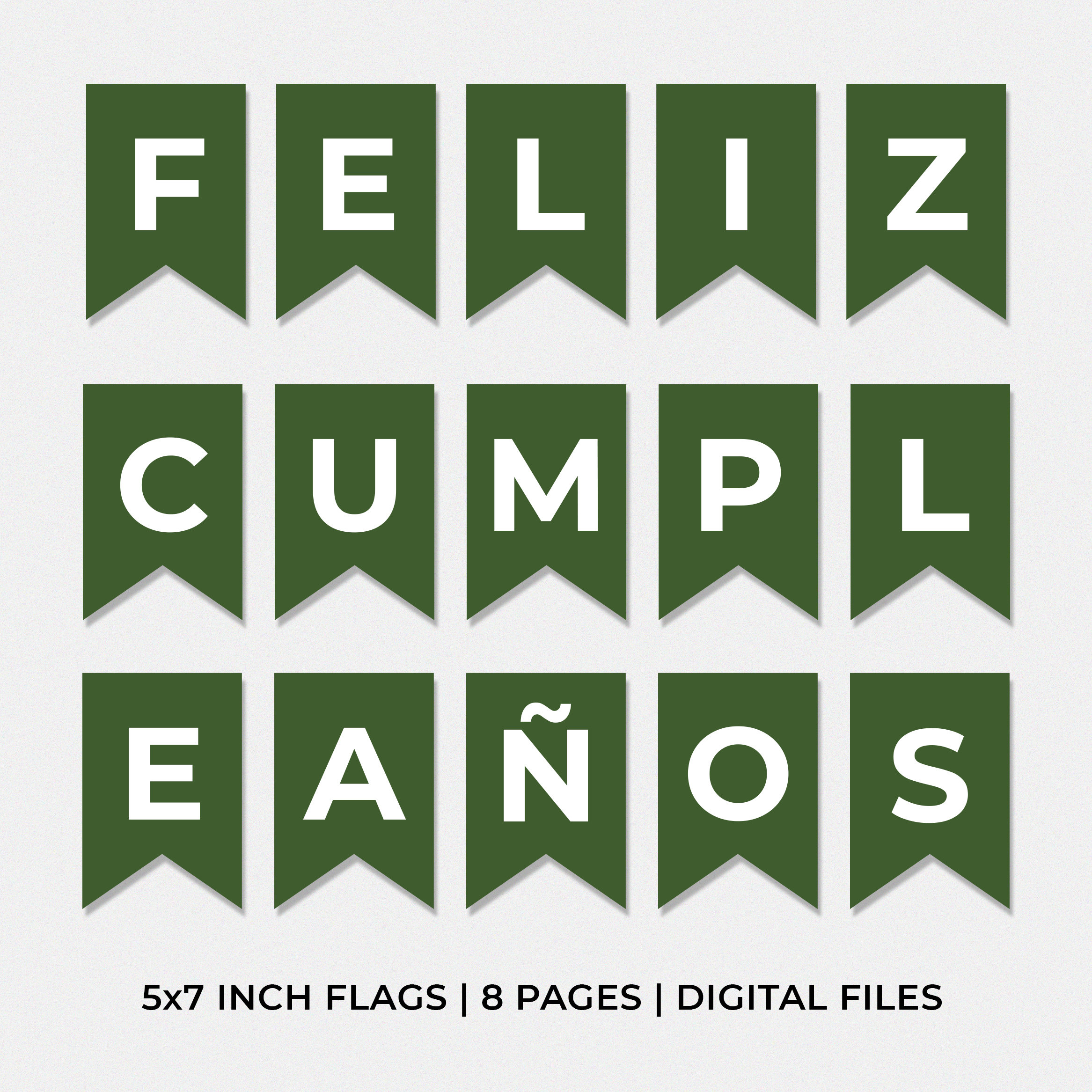 Feliz Cumpleanos Banner, Printable Banner, Party, Favors, Digital ...