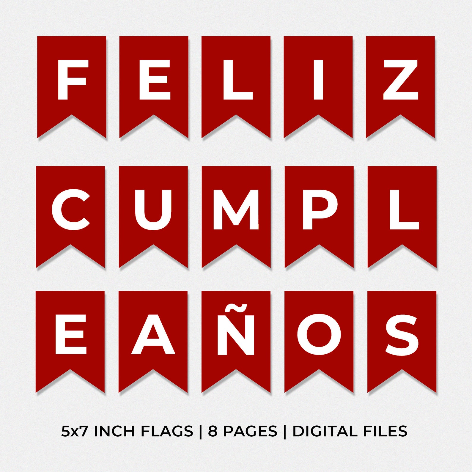 Feliz Cumpleanos Banner, Printable Banner, Party, Favors, Digital ...