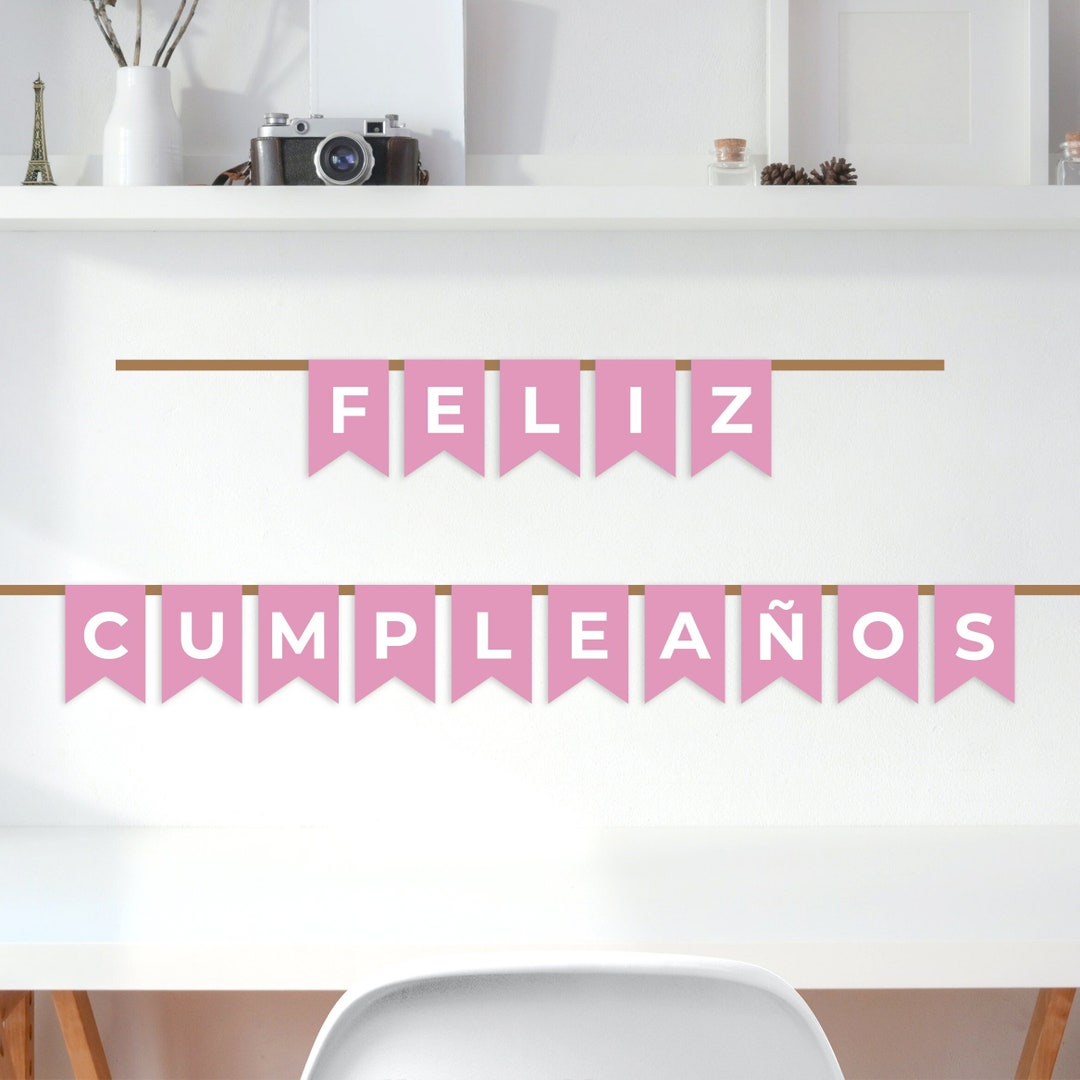 Feliz Cumpleanos Banner, Printable Banner, Party, Favors, Digital ...