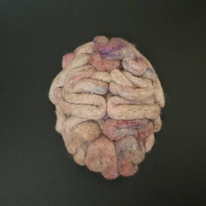 Large Human Brain Ornament, Anatomy Art Model Textile Sculpture ...