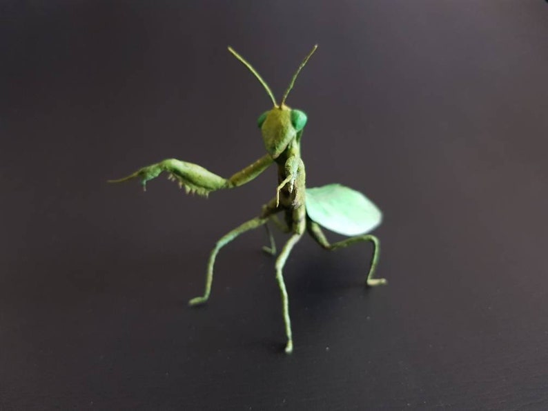 Praying Mantis Soft Sculpture Art Figurine | Etsy