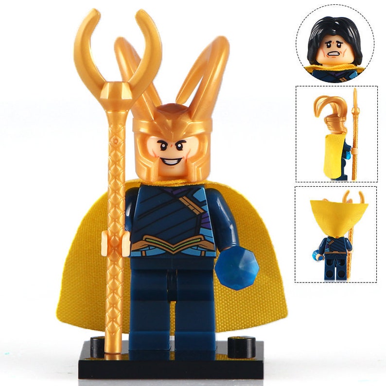 LEGO Minifigures New Custom Minifigure Marvel Loki Superhero Villain ...