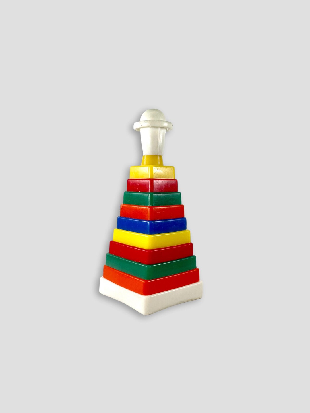 70's AMBI TOYS PYRAMID, Vintage Toddler Stacking Toy,
