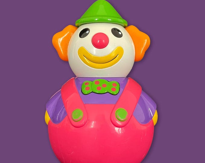 80's SMOBY Chime ROLY POLY / Roly-poly Clown / Vintage Roly-poly ...
