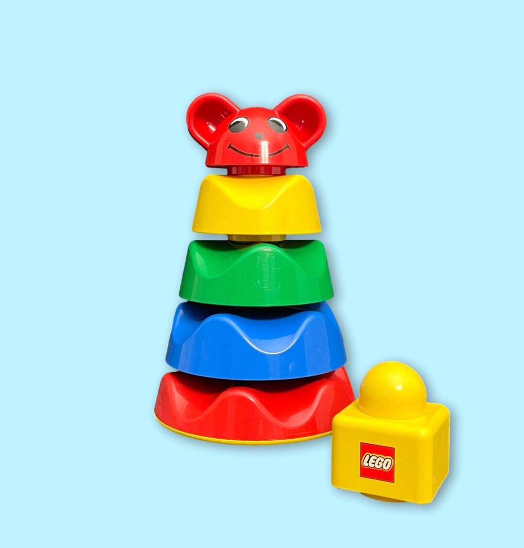 LEGO PRIMO Original #2096 "stack-a-mouse" Set - Pyramid, Rattle & Roly ...