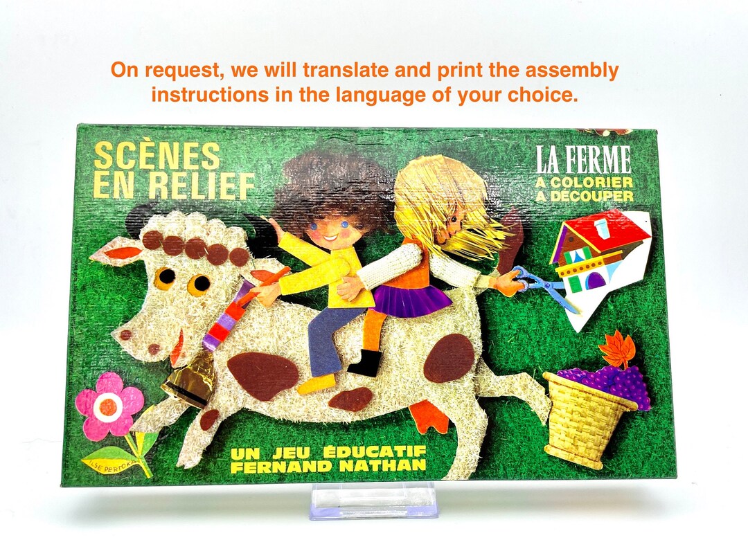 60s French Handicraft Set: Fernand Nathan Relief Farm Scenes - Etsy