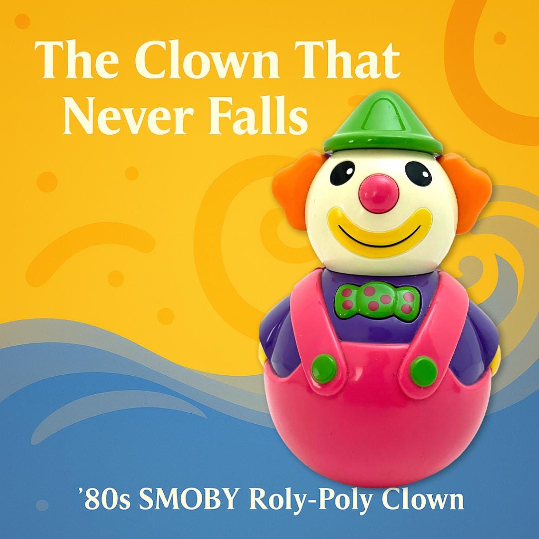 Vintage Smoby Clown Roly Poly Toy: 1980s Wobble Toy - Etsy