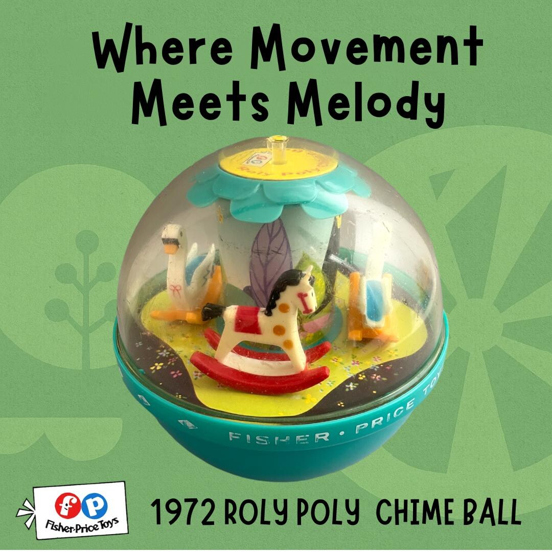 1972 Fisher-price Roly Poly Chime Ball #165 – Vintage Musical Baby Toy ...