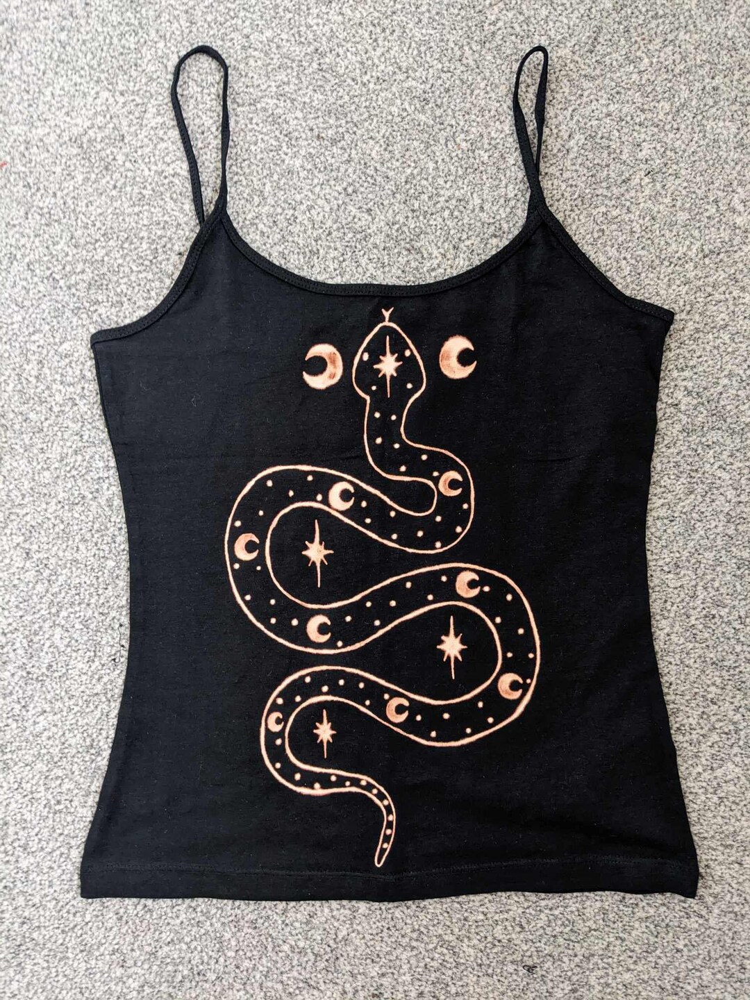 Hand-drawn Snake Vest or T-shirt. Hippy Yoga Festival Goth Tribal ...