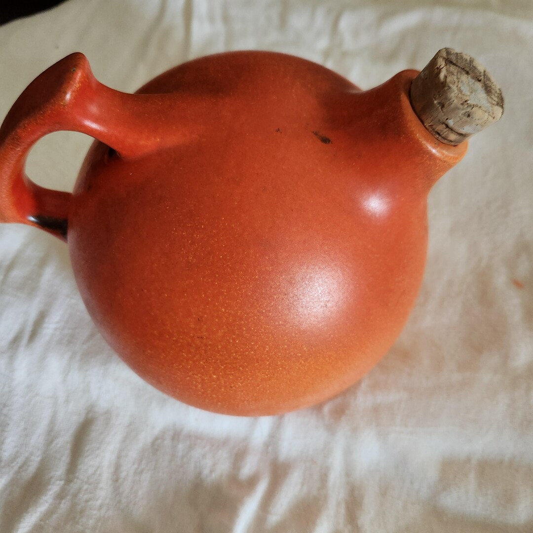 Rumrill Ball 1930's Orange Art Deco Era Pottery - Etsy