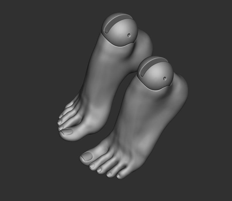 Feet F1 3D Model Bjd Doll Female Figurines Articulated Doll Ooak 3d ...