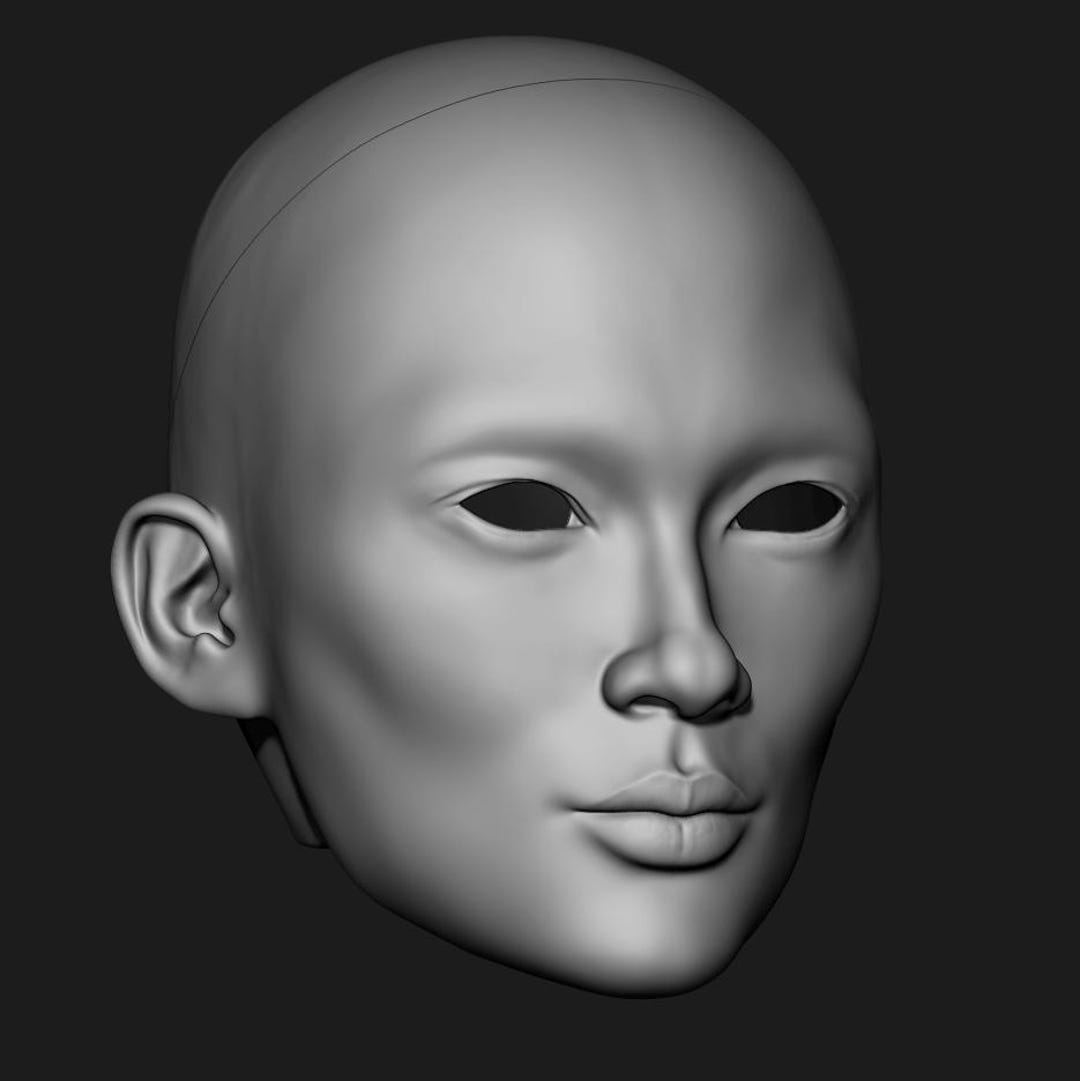 BJD South Korean Male 3D Doll Head (HF5) - Author's Model \ Ball ...