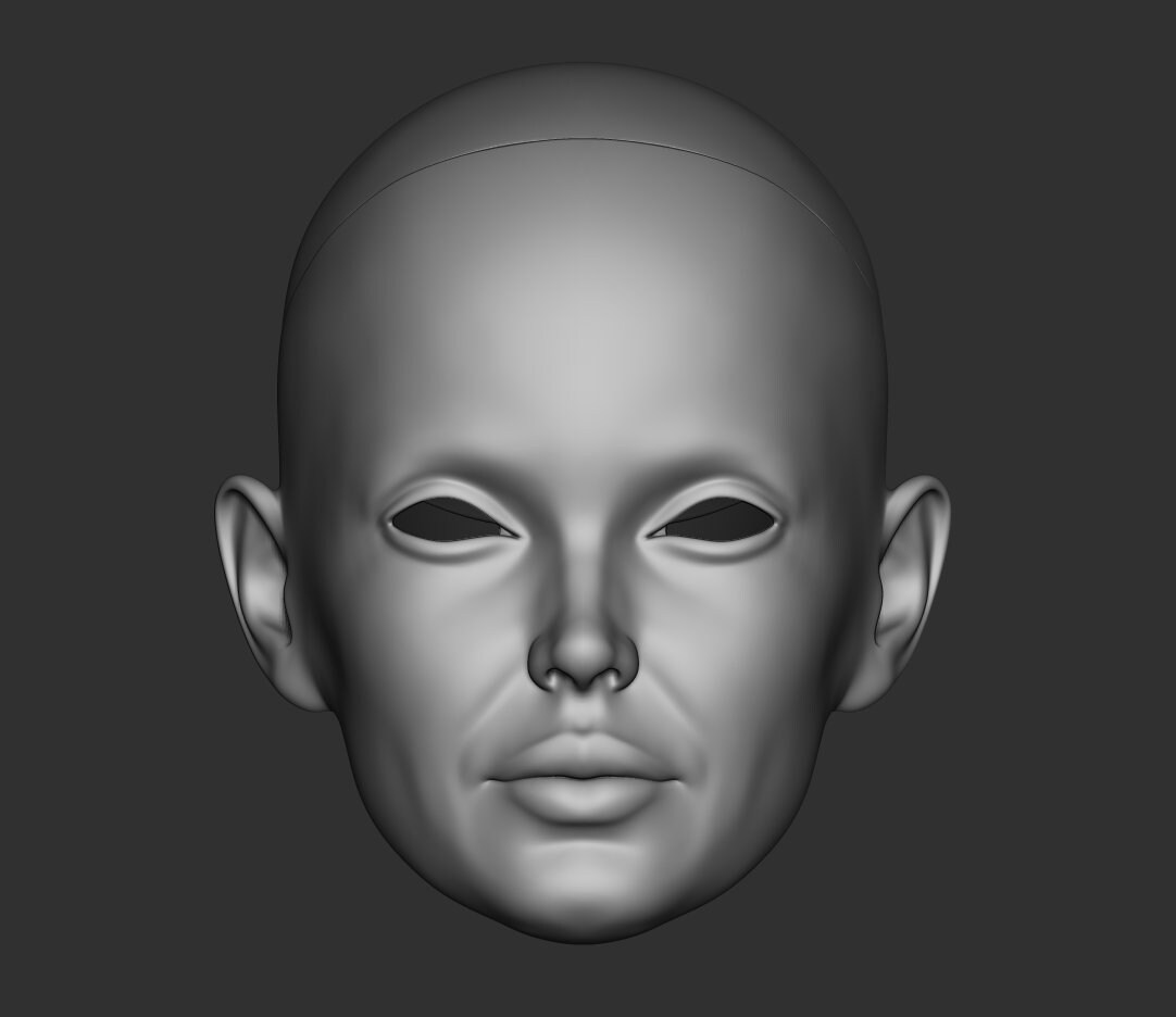 Head (E4) 3D Model Bjd Doll \ Female \ Figurines \ Articulated Doll ...