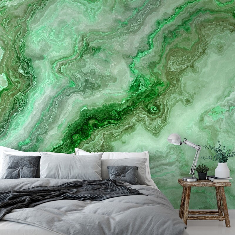 Removable Wallpaper Green - Etsy