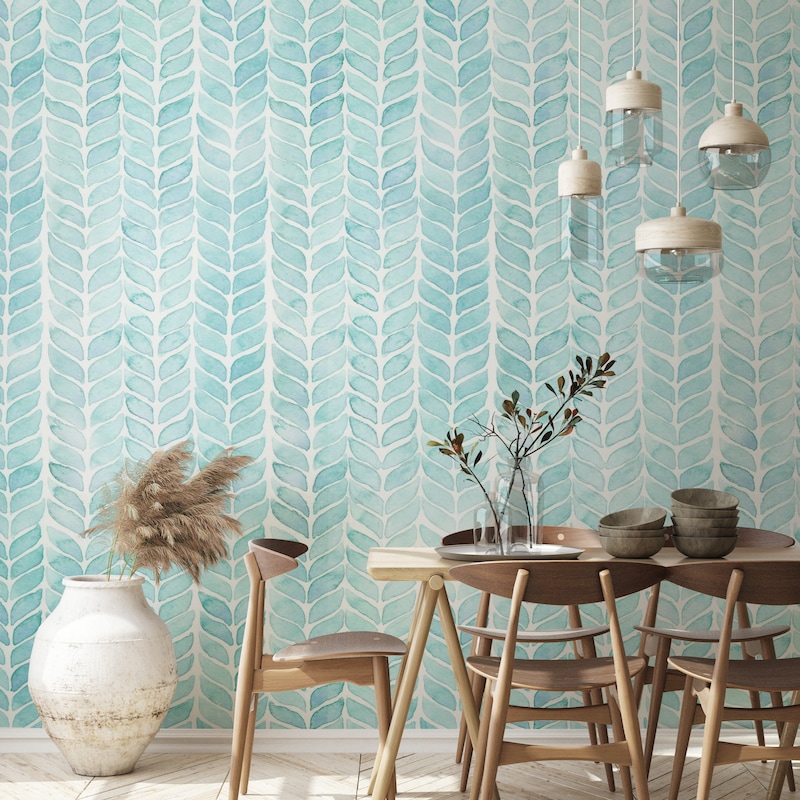 Turquoise Wallpaper - Etsy