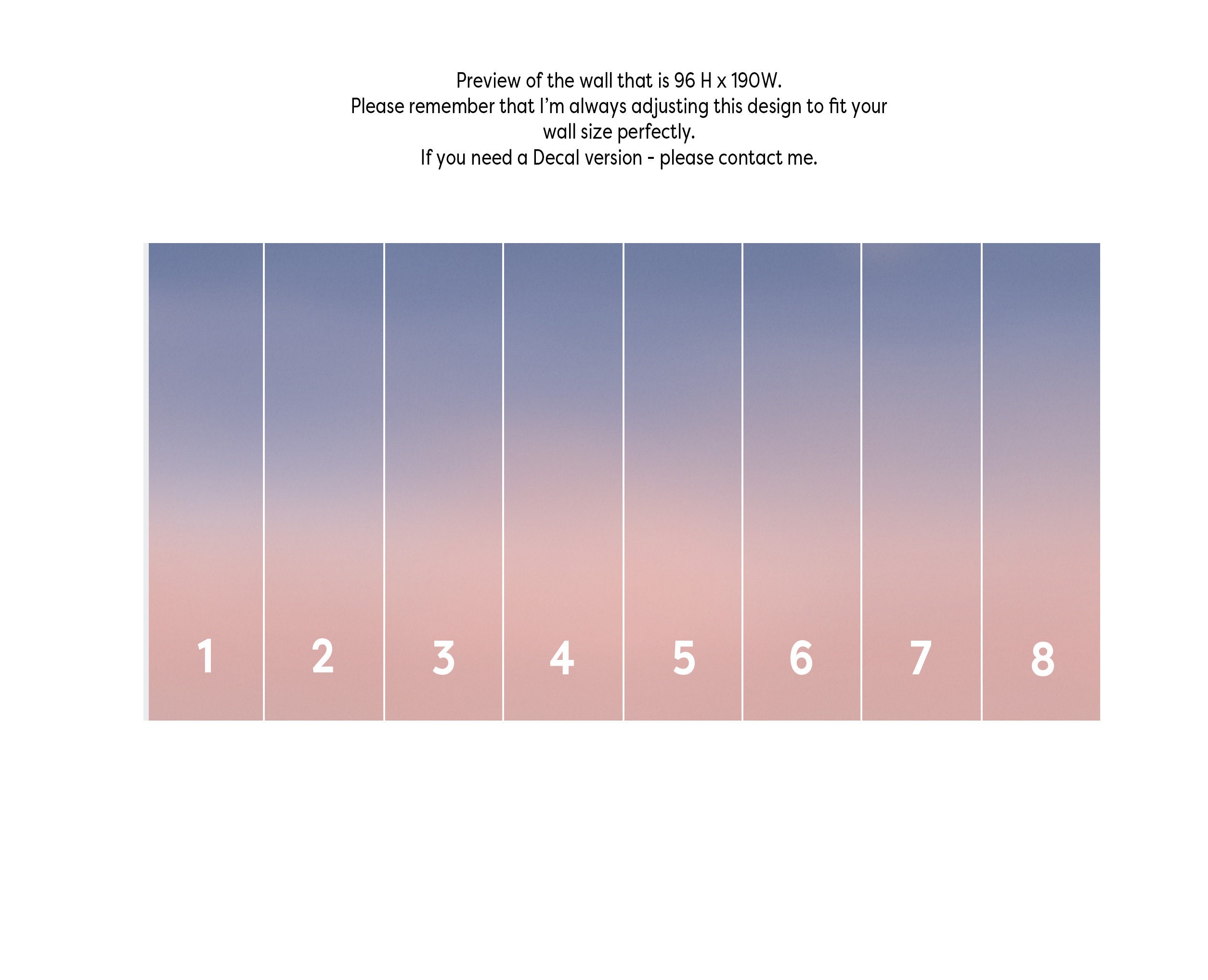 Blue Peach Pink Sky Ombre Removable Wallpaper Peel and Stick - Etsy