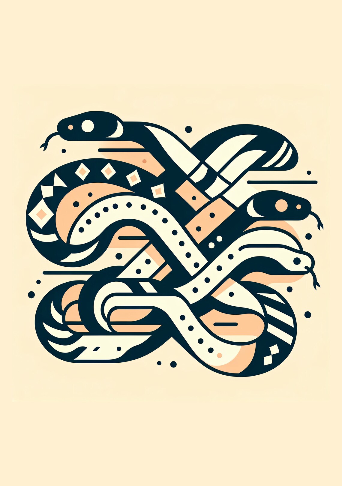 Snake Minimalist Printable A4 Poster - Etsy