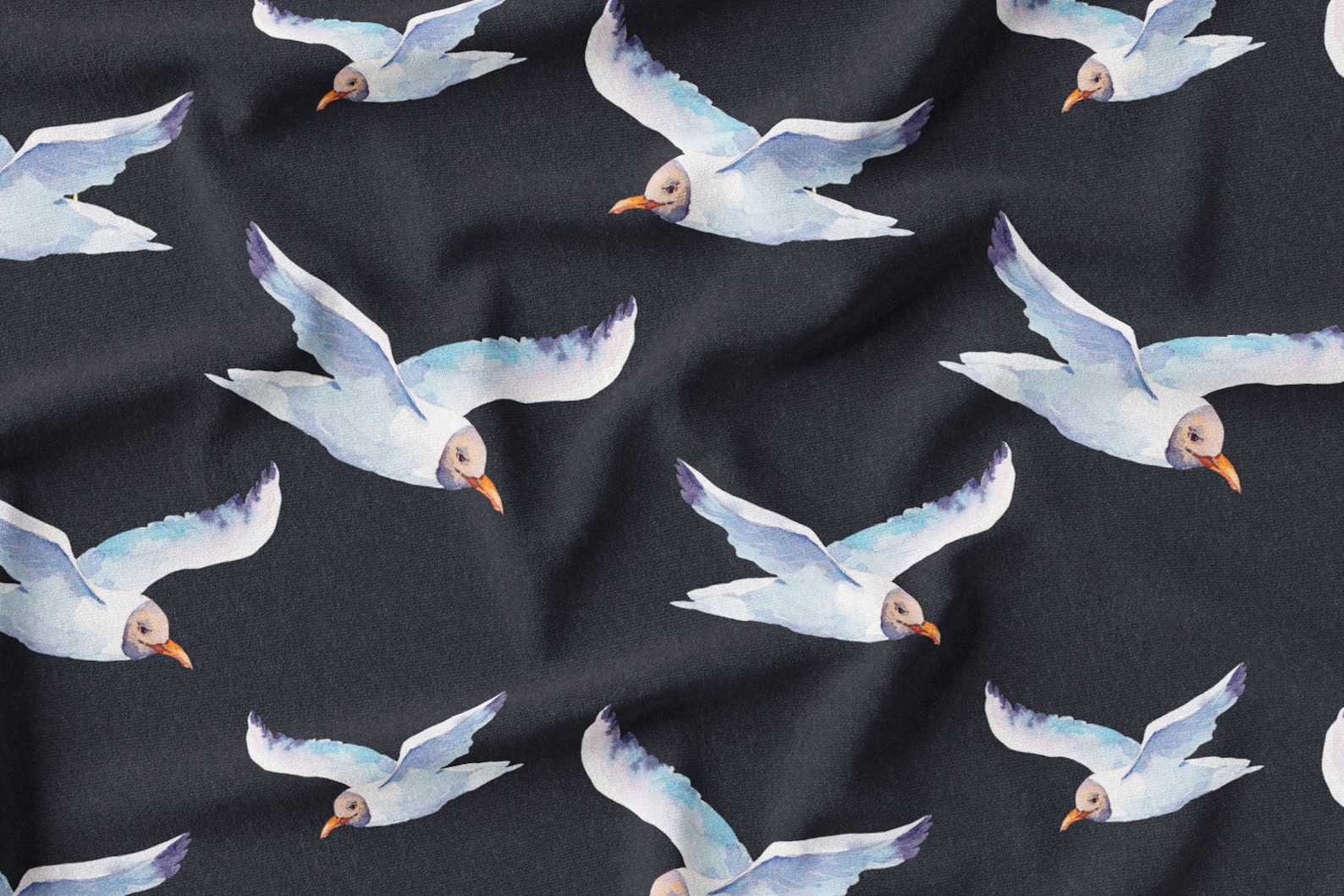 Seagull Watercolor Digital Paper. Seagull paper clipart. | Etsy