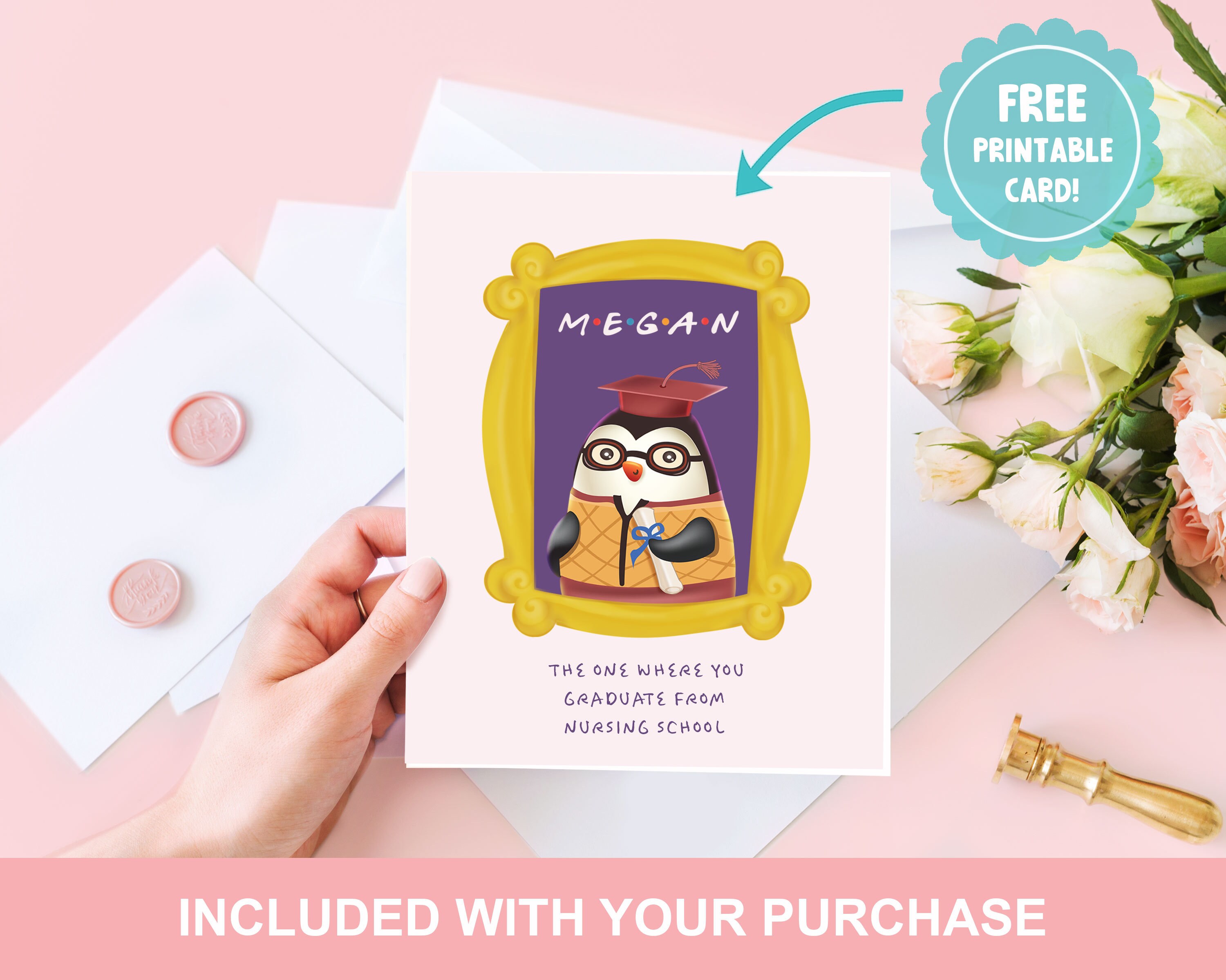 PRINTABLE Friends Tv Show Graduation Cake Topper Party Ideas. - Etsy