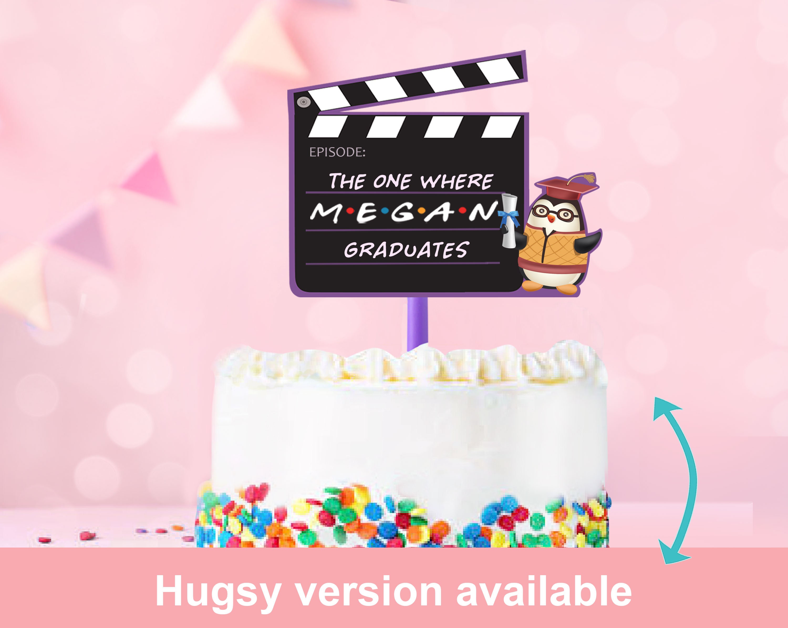 PRINTABLE Friends Tv Show Graduation Cake Topper Party Ideas. - Etsy