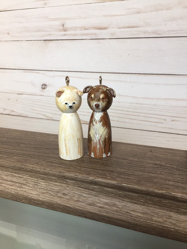 Custom Pet Portrait Gift for Dog Lover Peg Doll Animal | Etsy