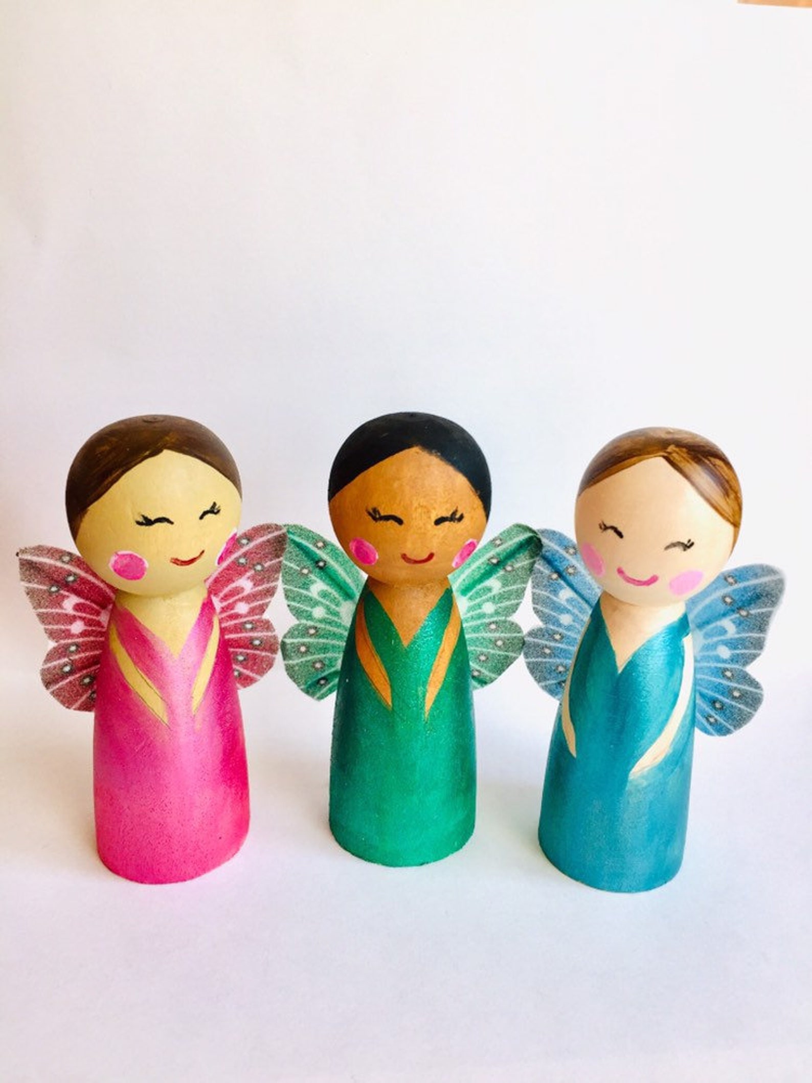 Fairy Peg Doll Tooth Fairy Angel Figurine Nursery Decor - Etsy