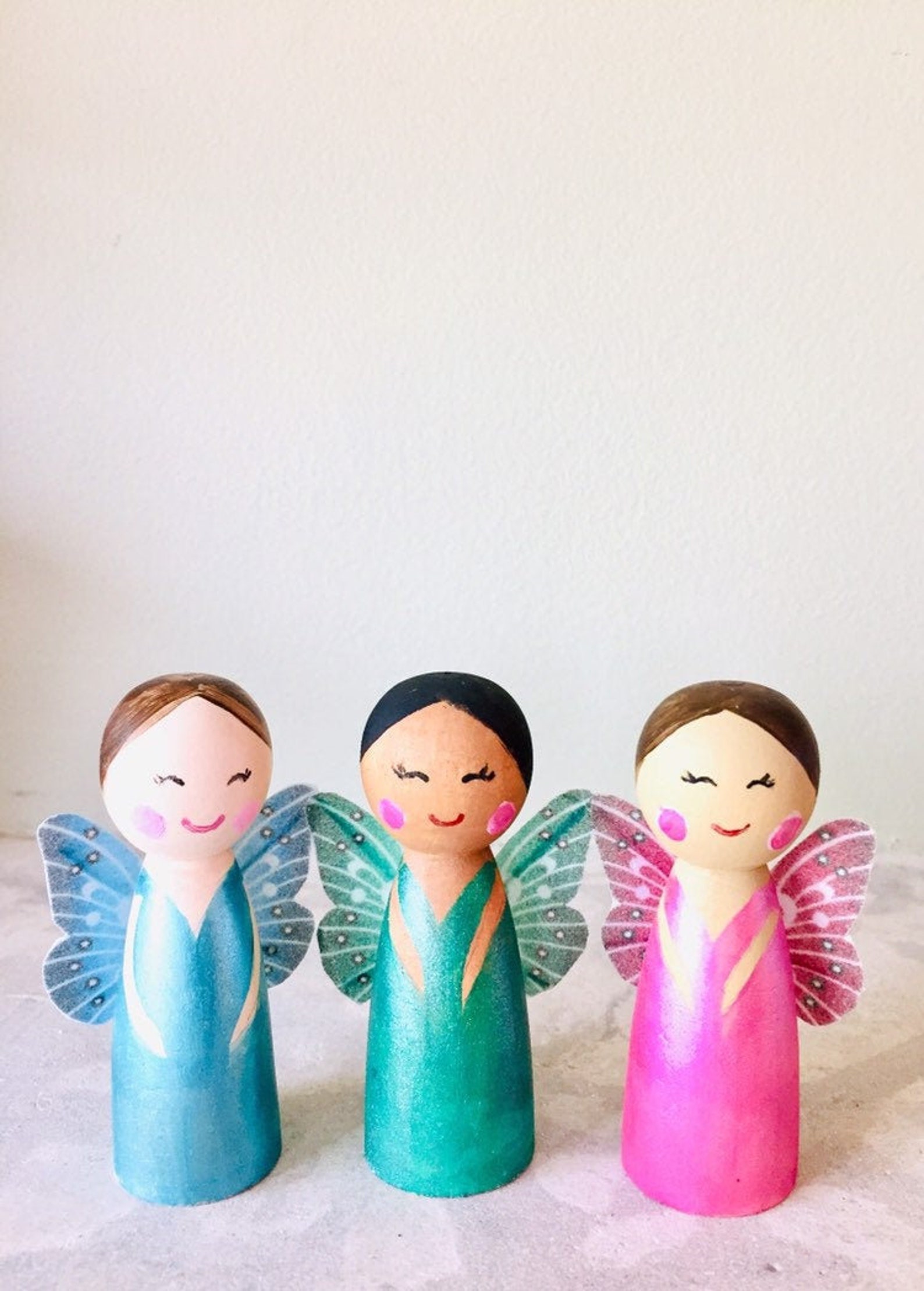Fairy Peg Doll Tooth Fairy Angel Figurine Nursery Decor - Etsy