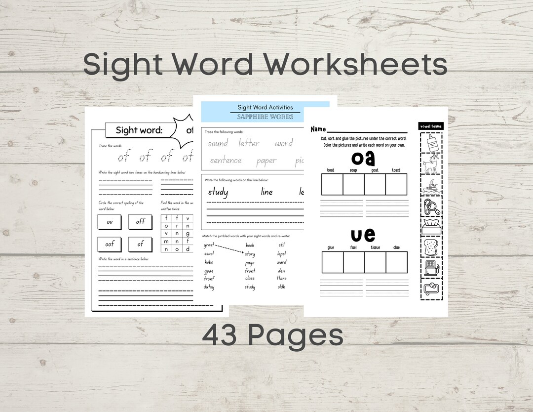 Sight Word Worksheets, Writing Spelling Practice, PDF Download ...