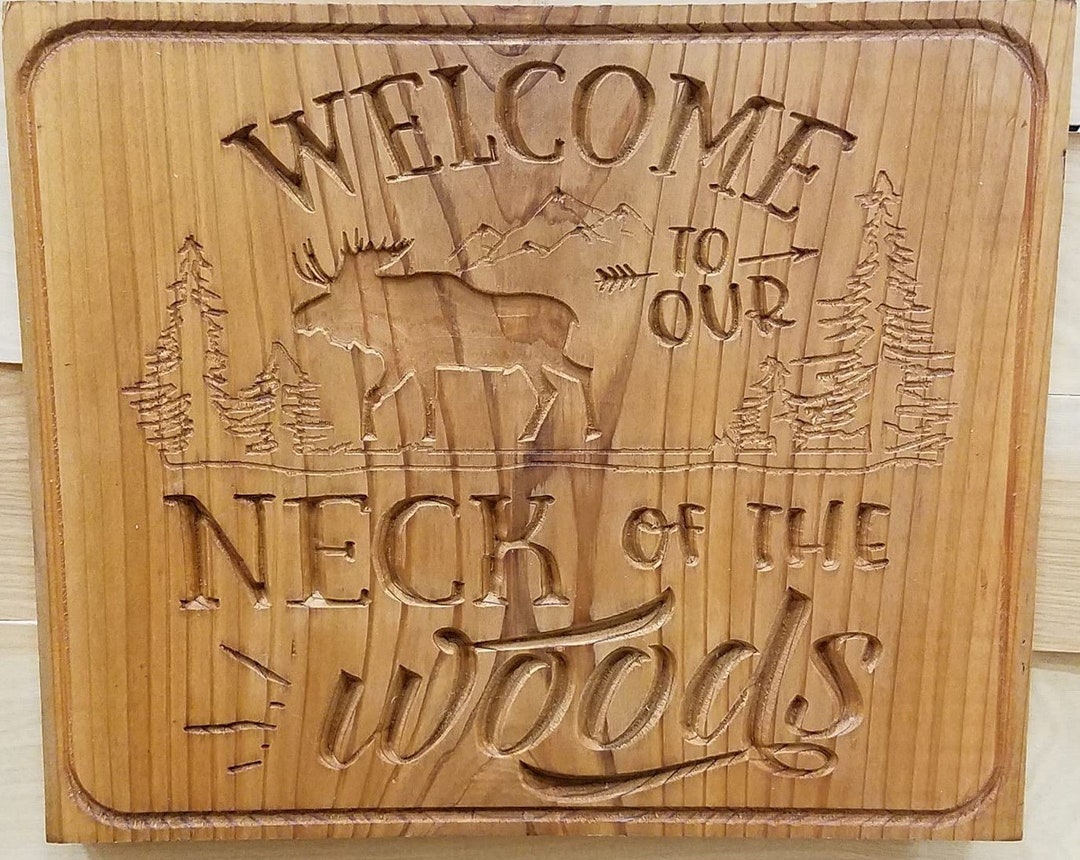 Welcome Sign Outdoor Cedar Welcome to Our Neck of the Woods - Etsy
