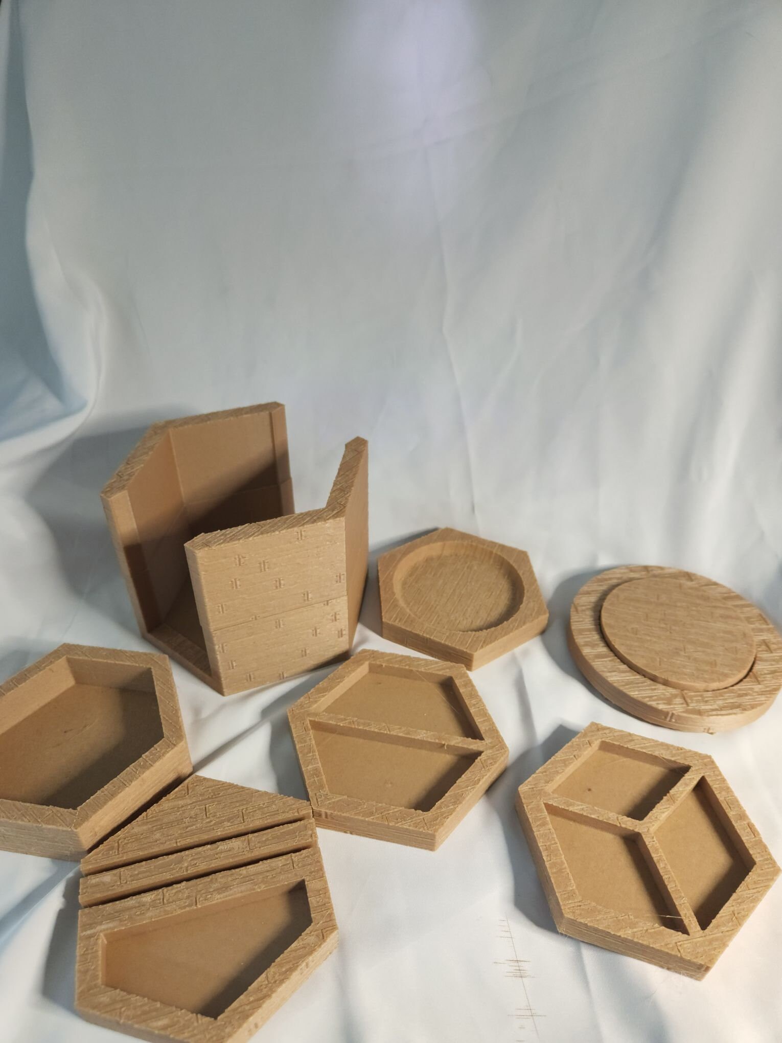 3D Printed Coaster Set Designed by Black Blossom Games wood - Etsy