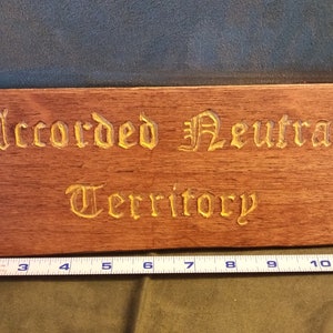 Accorded Neutral Territory Sign - English - Etsy