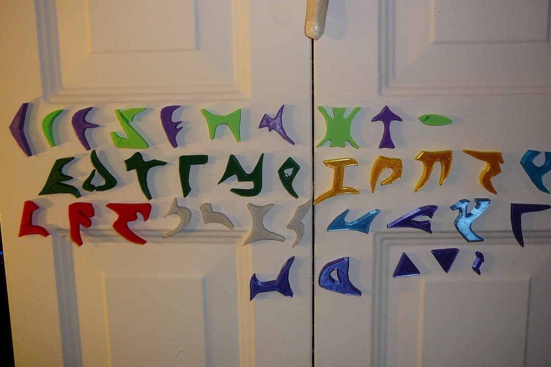 Custom 3D Printed Klingon Alphabet Fridge Magnets - Etsy