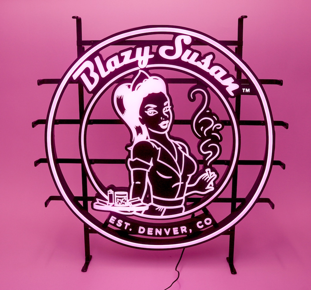 Blazy Susan Led-neon Shop Sign Logo - Etsy