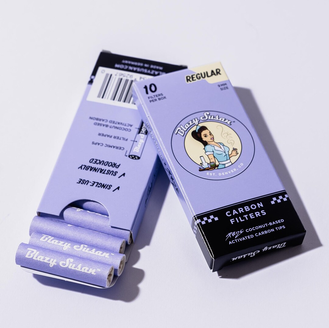 Blazy Susan X Purize Activated Carbon Filter Tips | 10 Ct Box | Regular ...
